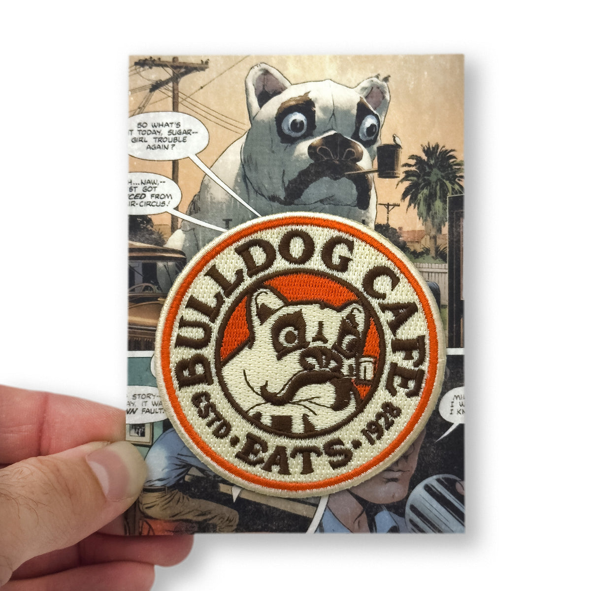 The Rocketeer "Bulldog Cafe" Logo Patch & Sticker Set – Okkto