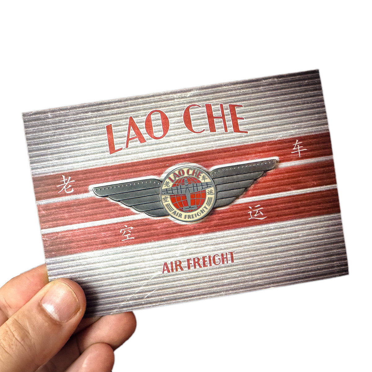 Lao Che Air Freight Enamel Pin – Antique Variant – Okkto